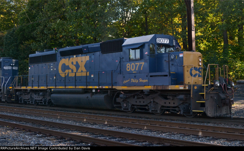 CSX SD40-2 8077 "Colonel Philip Hooper" on Q300-16